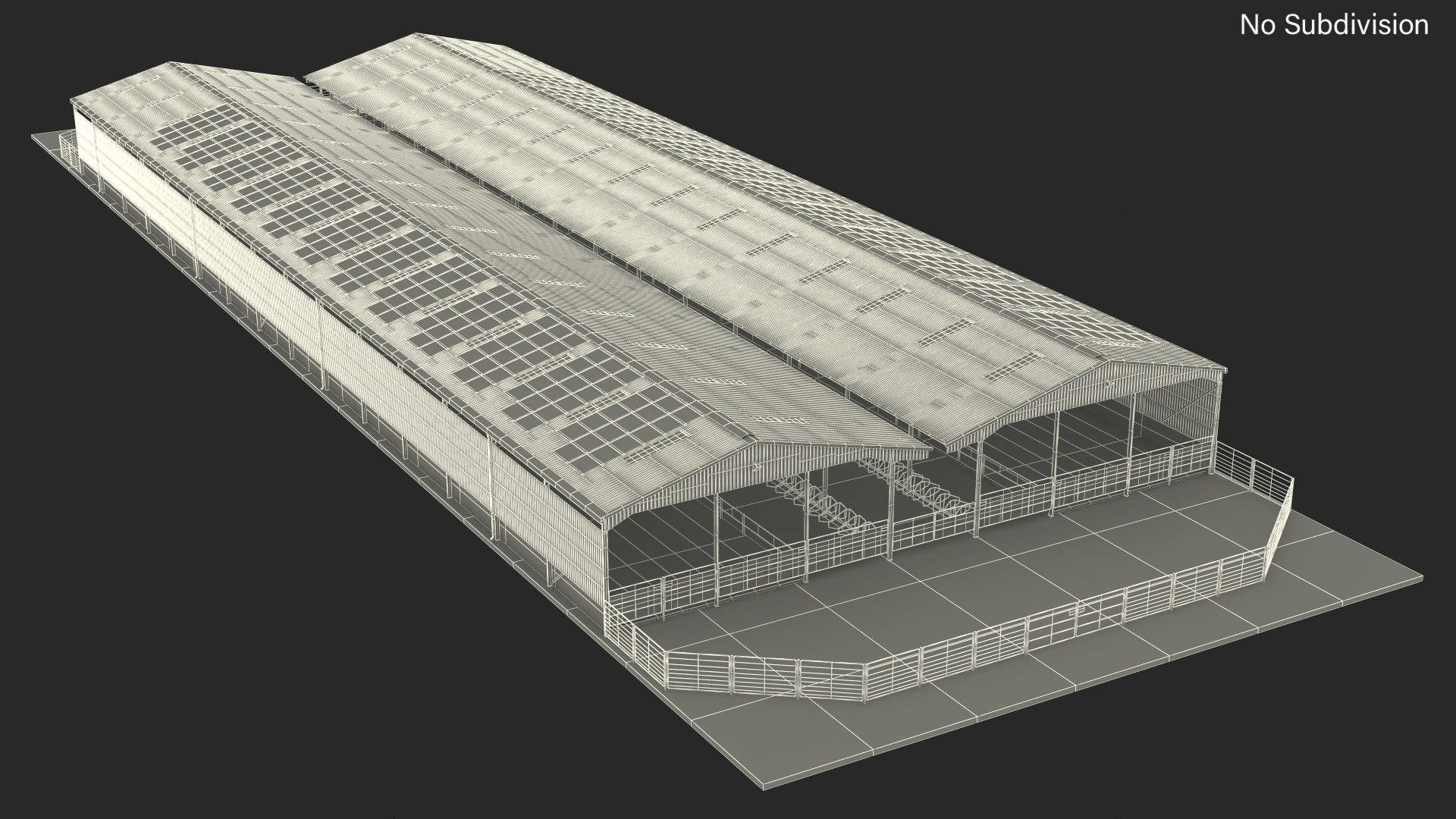 Cow Farm Barn Green 3D - TurboSquid 2199765