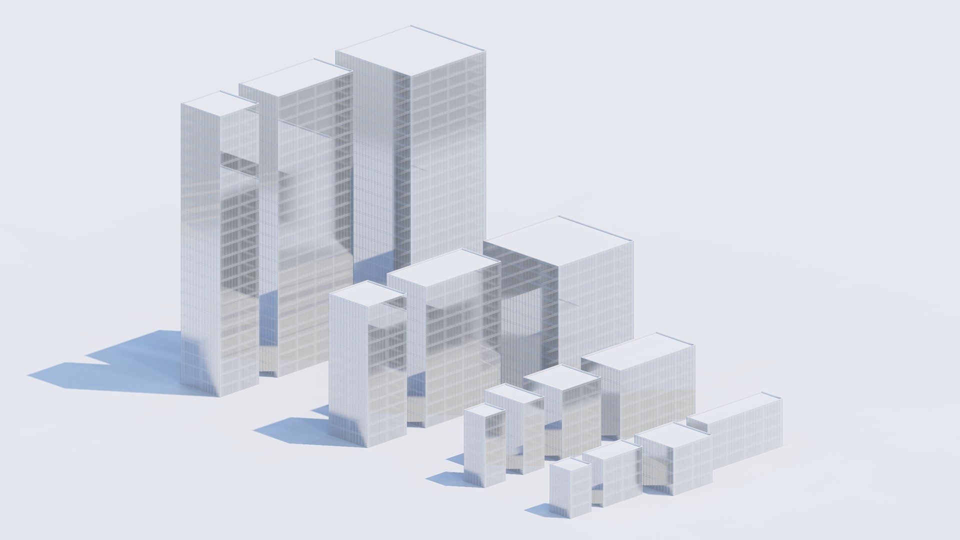 14 Simple Building Models Collection B 3D - TurboSquid 1849274