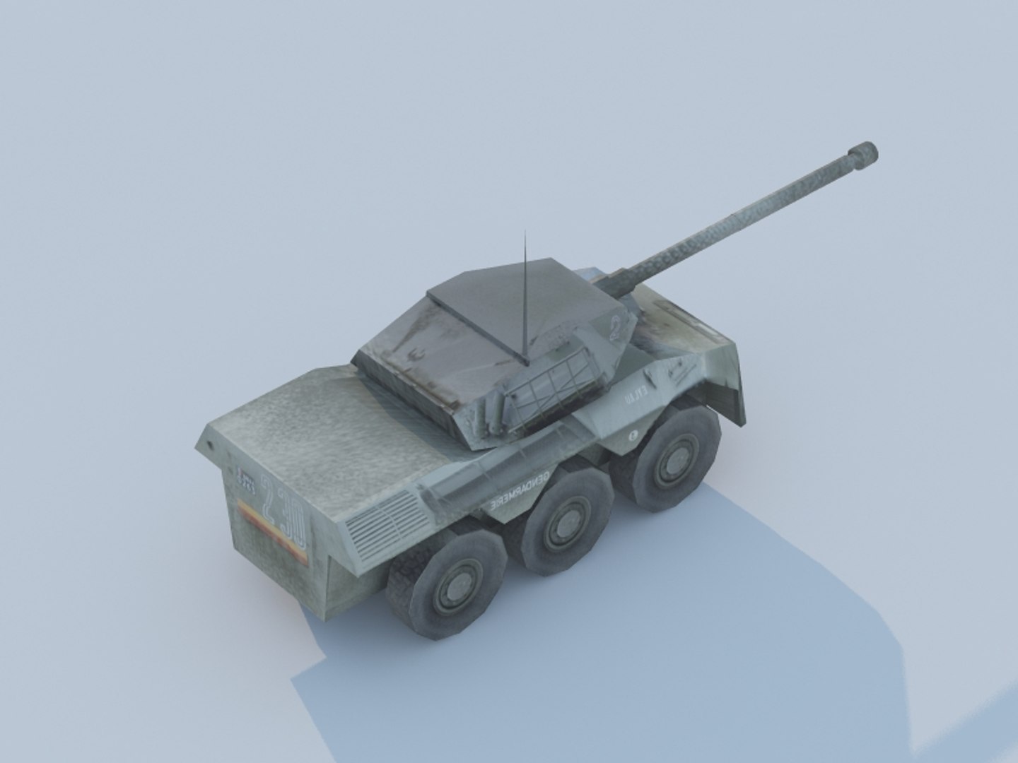3d Model Vbc-90 Tank Destroyer