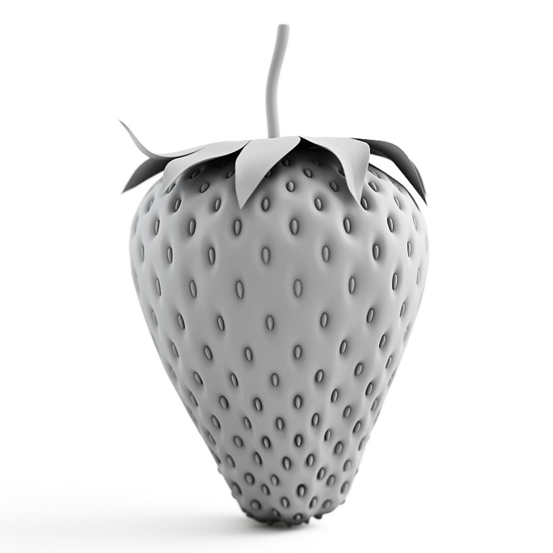 Realistic Strawberry 3d Model