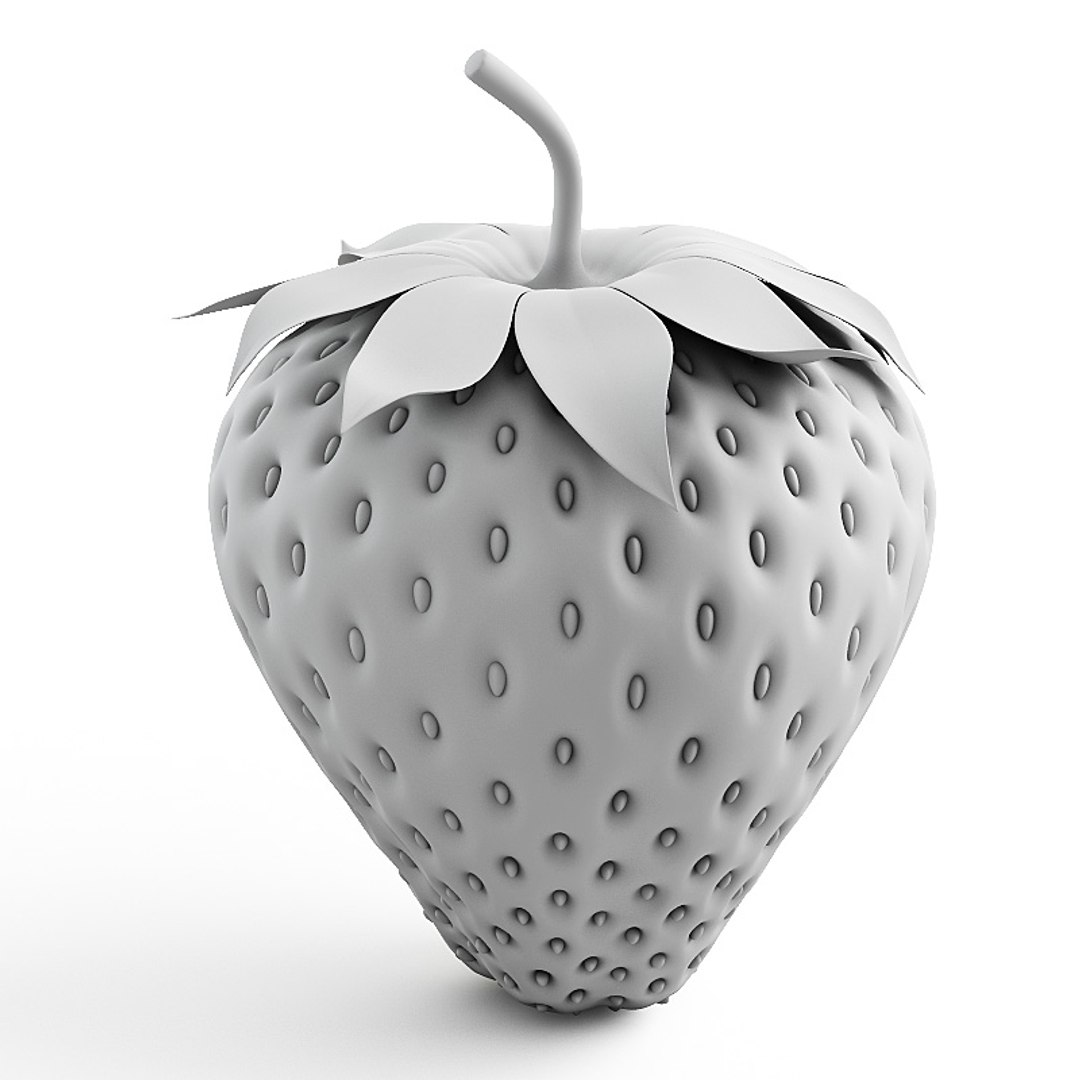 Realistic Strawberry 3d Model