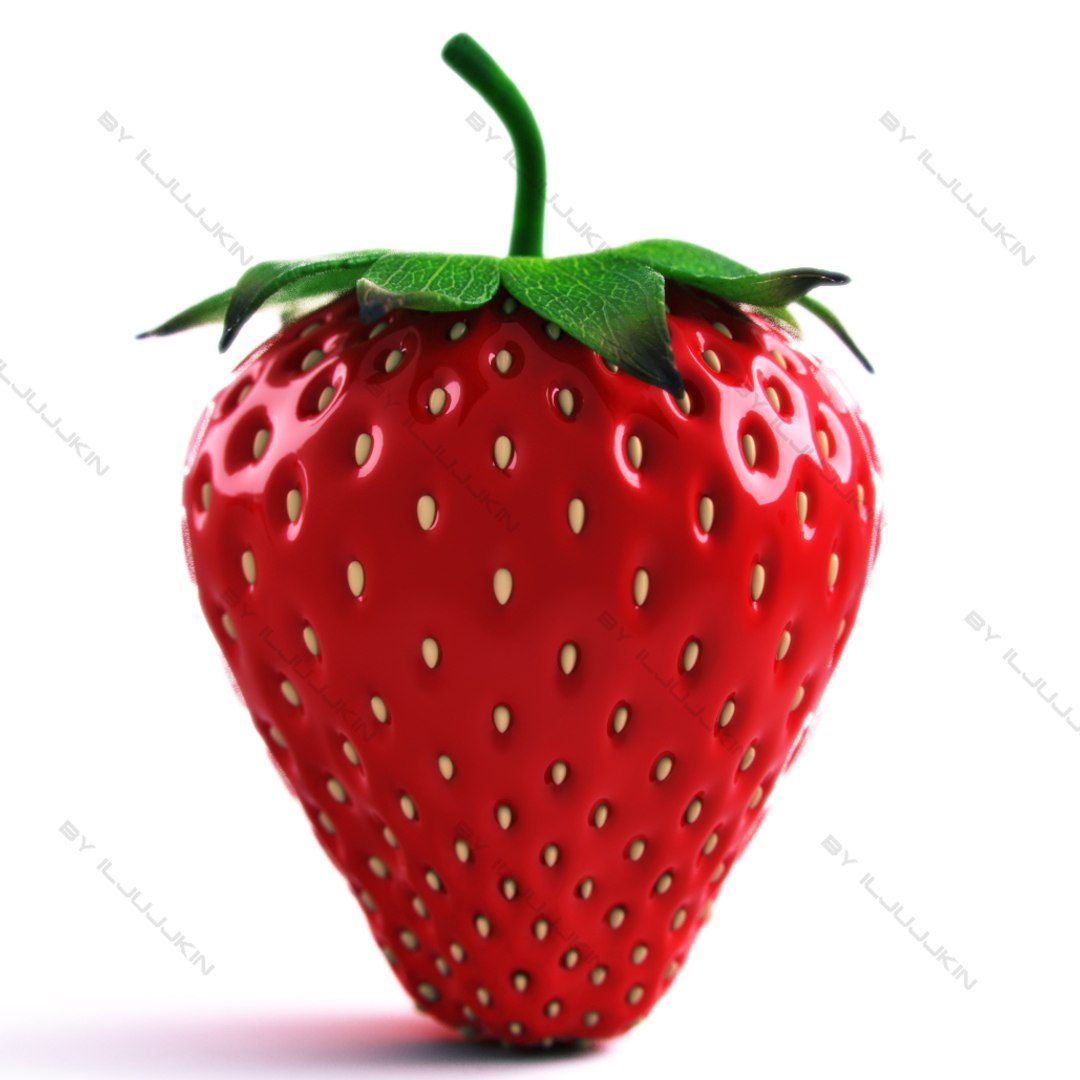 Realistic Strawberry 3d Model