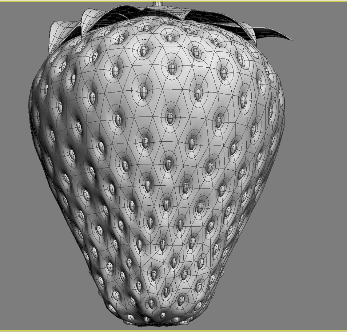 Realistic Strawberry 3d Model