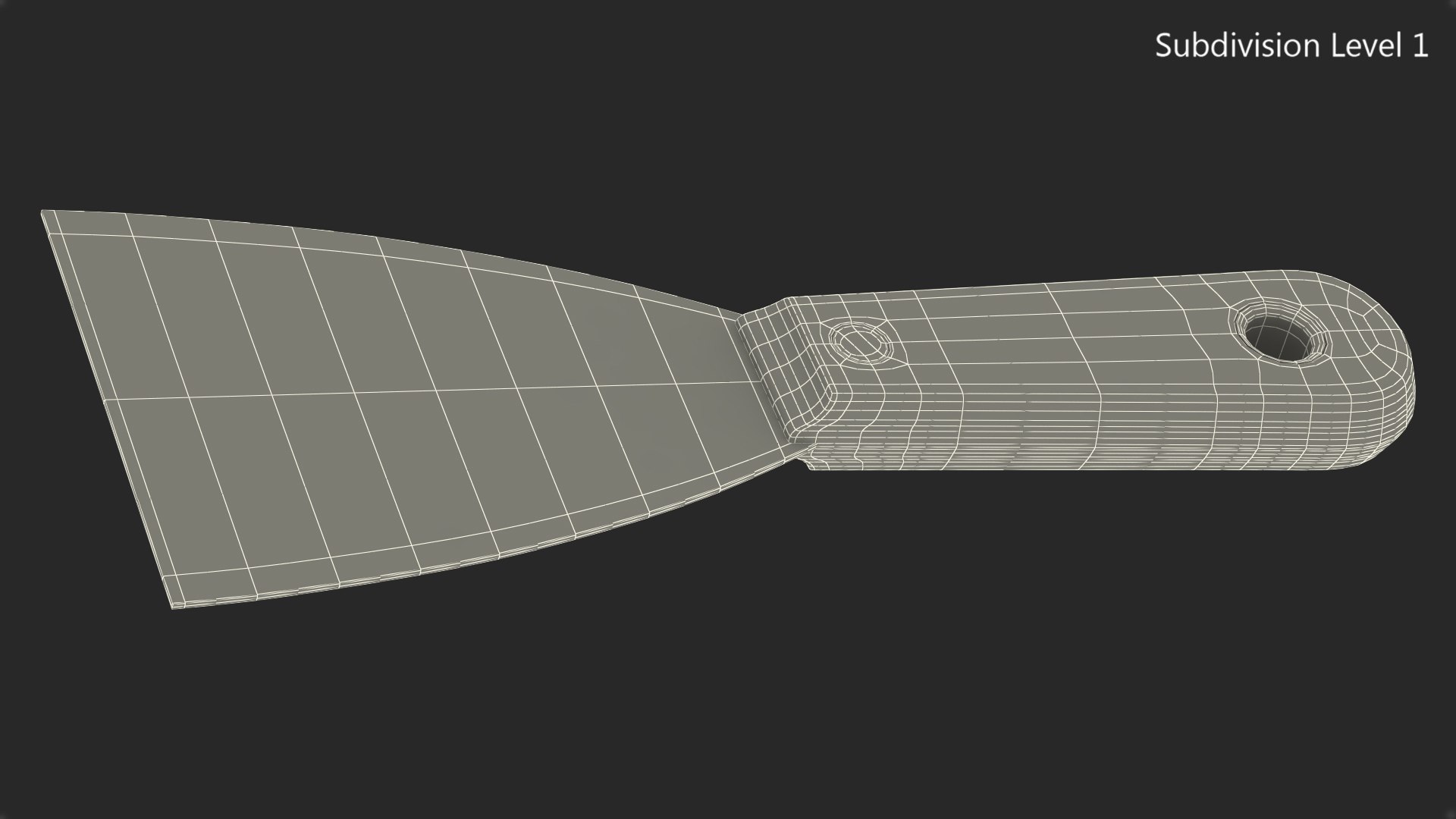 3D Scraper 3 Inch Black Handle - TurboSquid 1943454