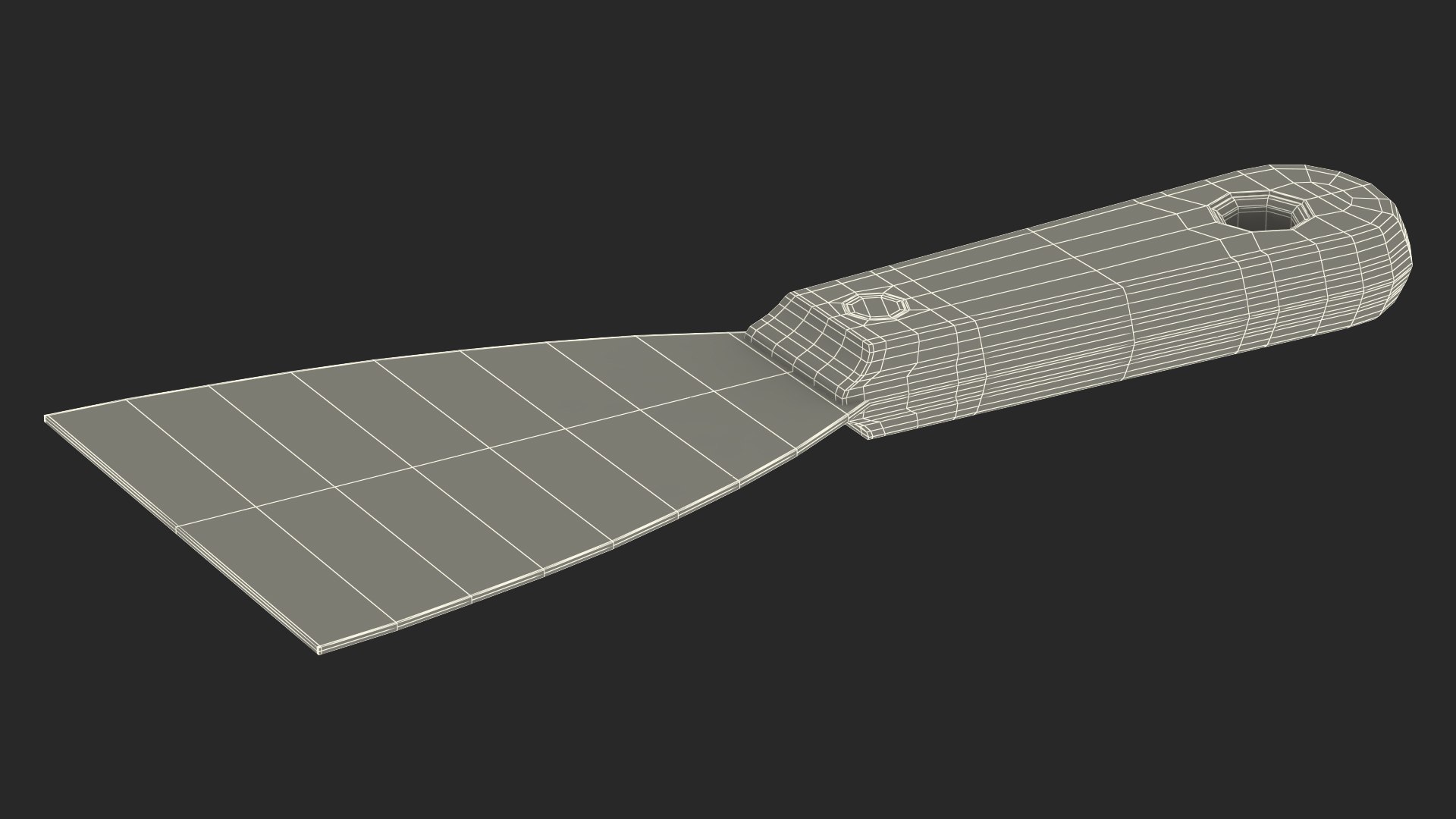 3D Scraper 3 Inch Black Handle - TurboSquid 1943454