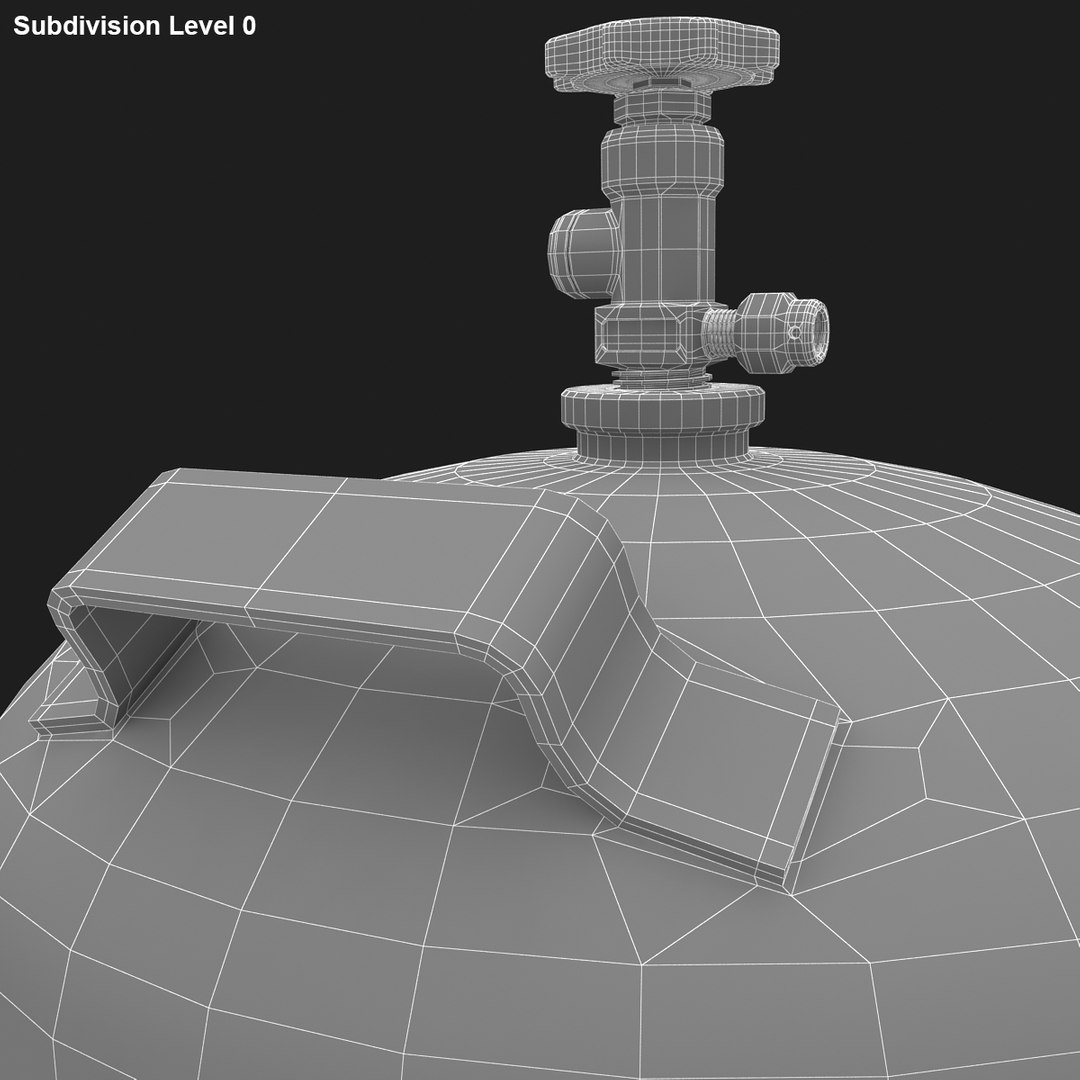 3d Realistic Gas Cylinder 3 Model