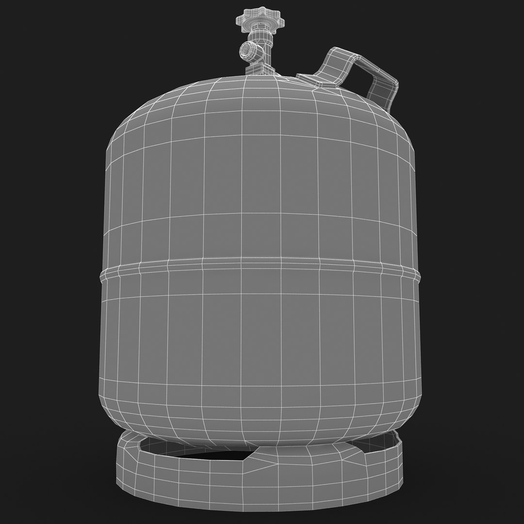 3d Realistic Gas Cylinder 3 Model