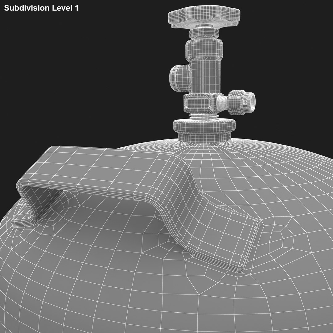 3d Realistic Gas Cylinder 3 Model