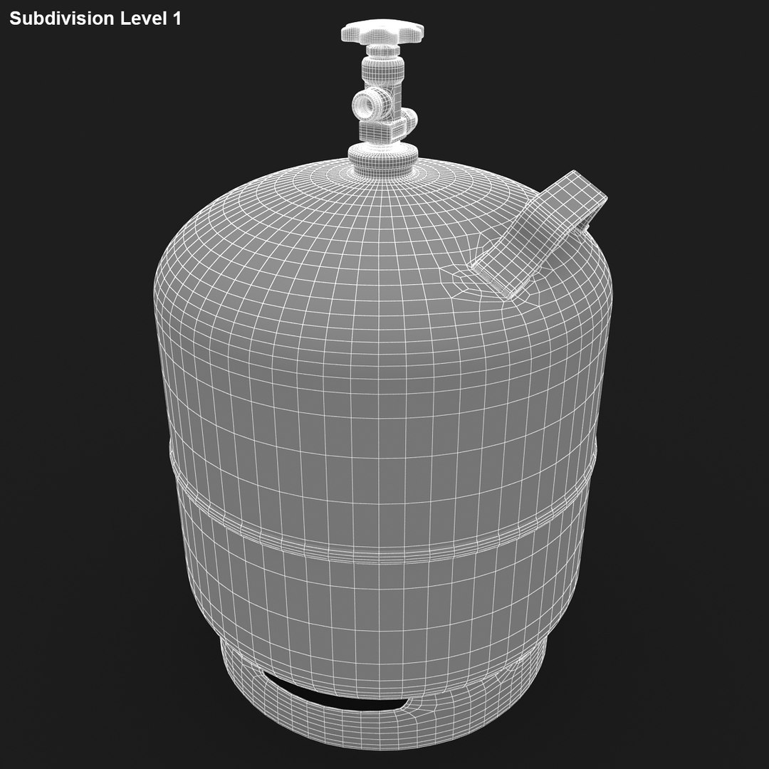 3d Realistic Gas Cylinder 3 Model