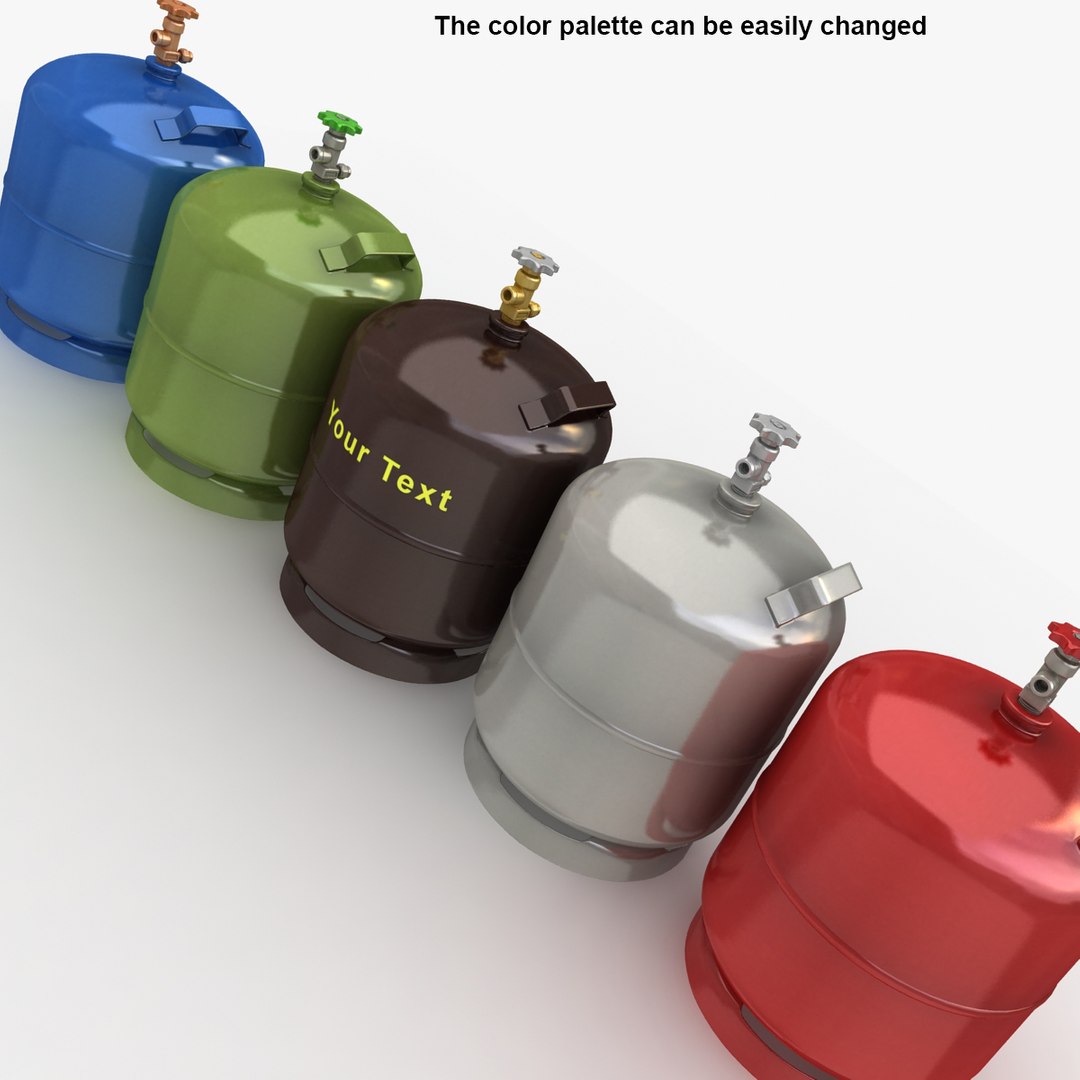 3d Realistic Gas Cylinder 3 Model
