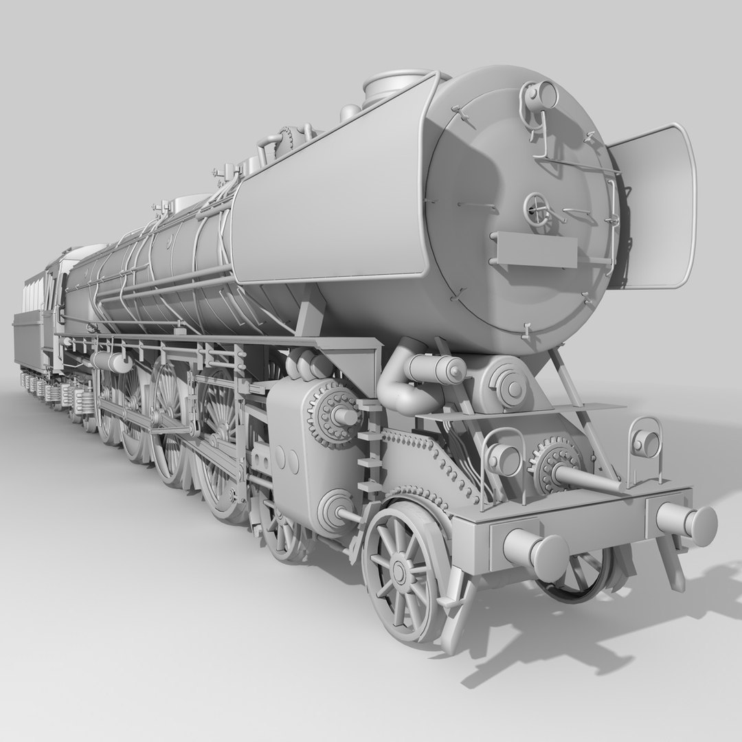 Locomotive Steam Engine 3ds