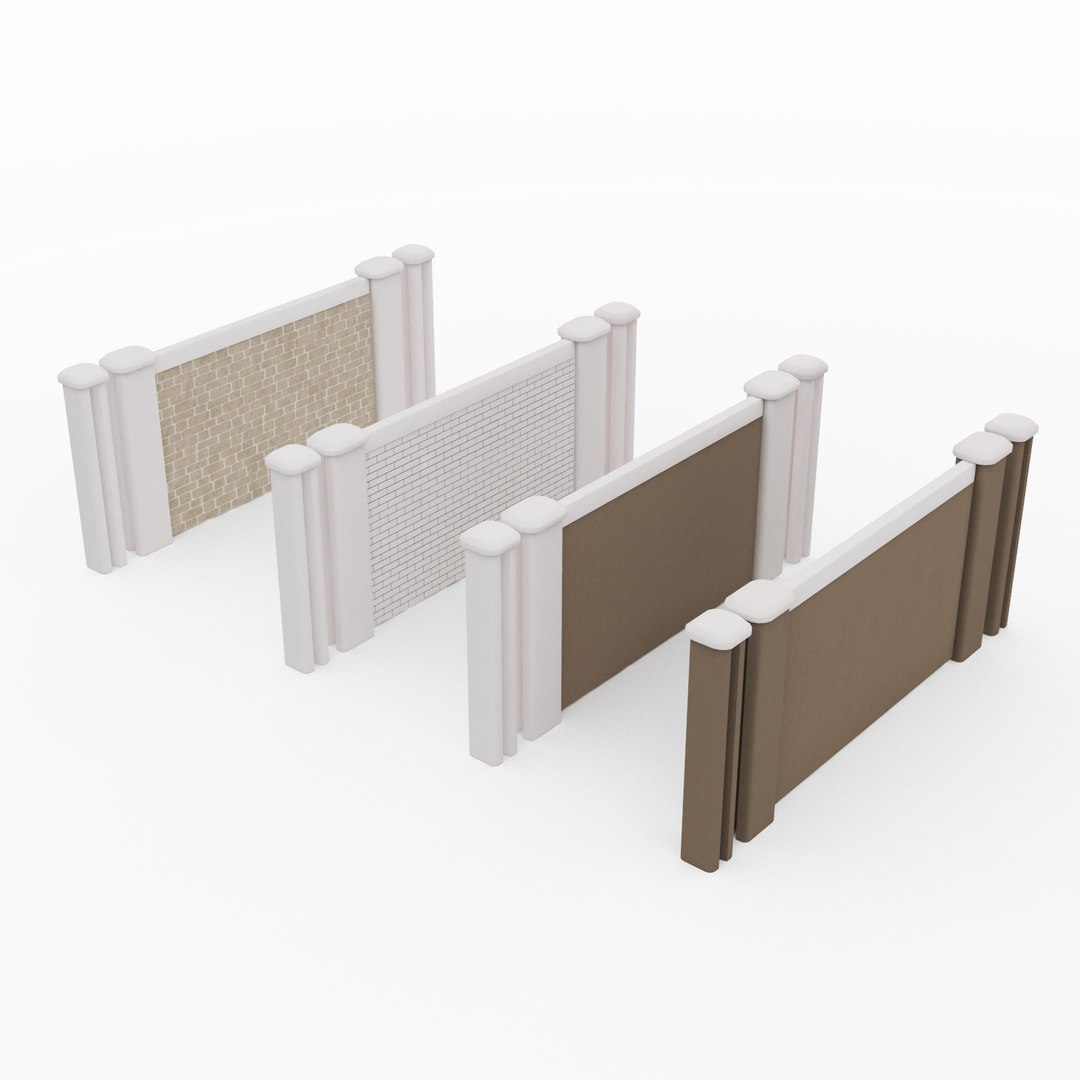 Modular fence architecture model - TurboSquid 1346398