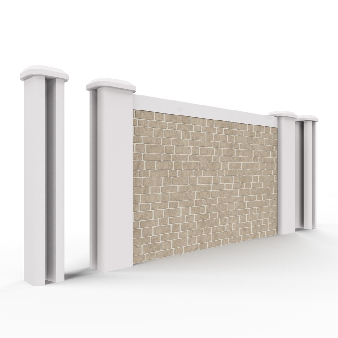 Modular fence architecture model - TurboSquid 1346398