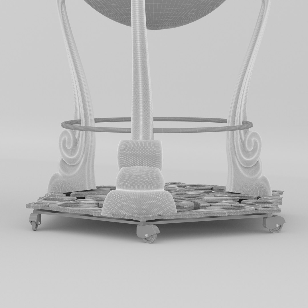Globe Cart 3D Model - TurboSquid 1844765