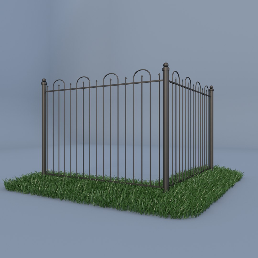 3d model of iron fence