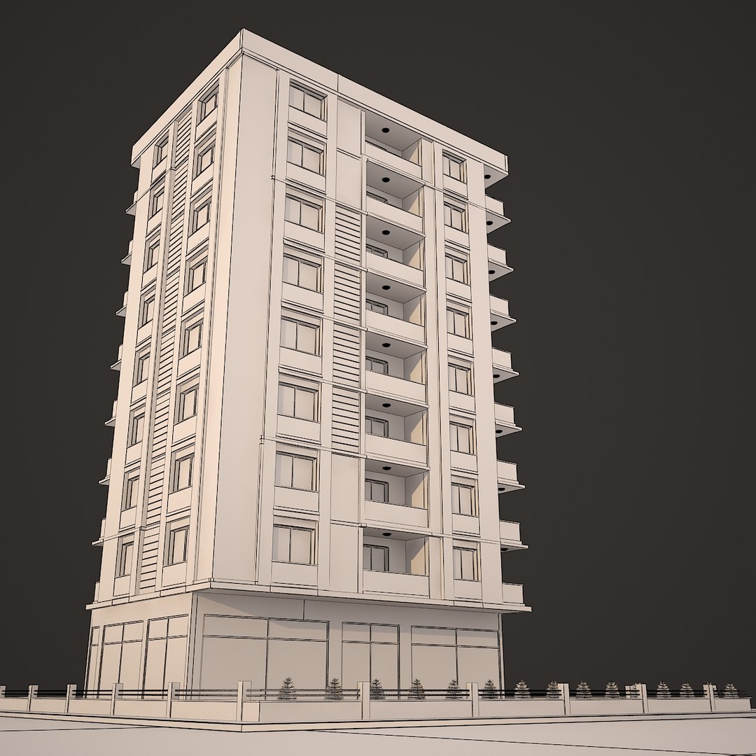 Apartment Building 3D Model - TurboSquid 1199936