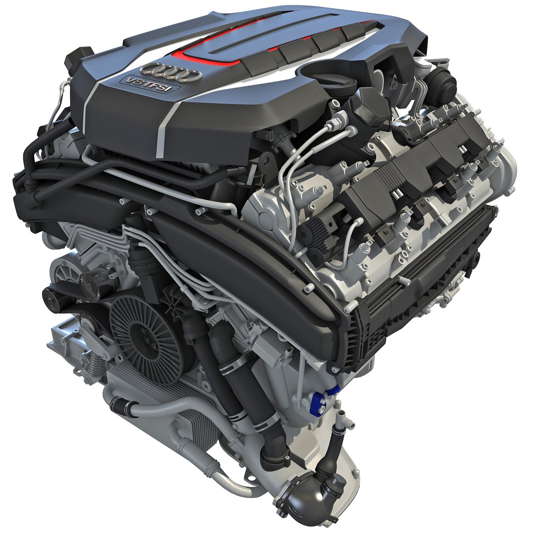 3d Model Audi S8 Tfsi V8 Engine