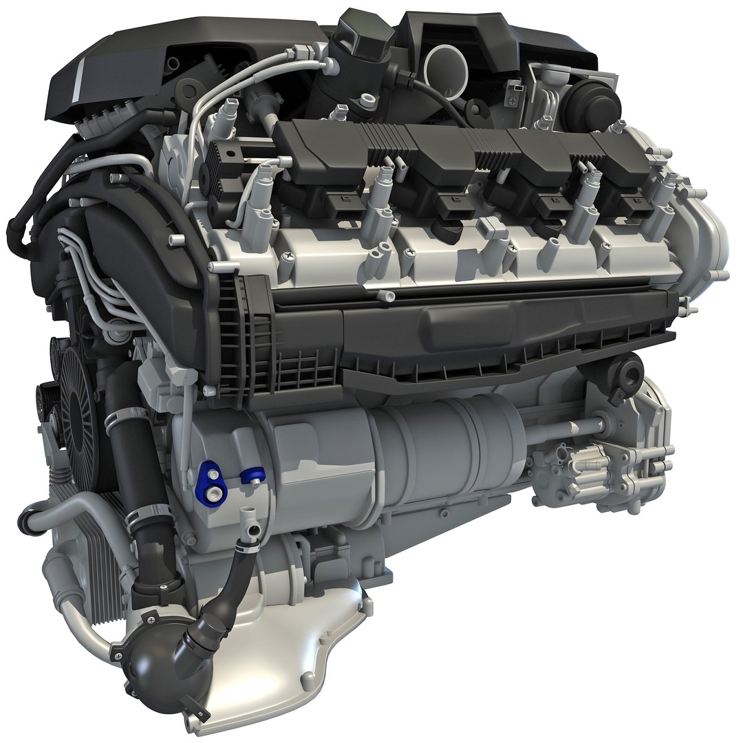 3d Model Audi S8 Tfsi V8 Engine