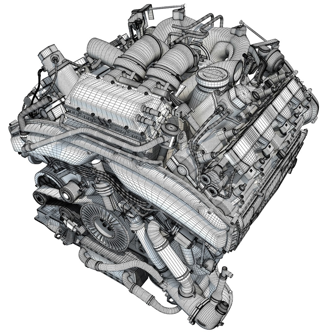 3d Model Audi S8 Tfsi V8 Engine