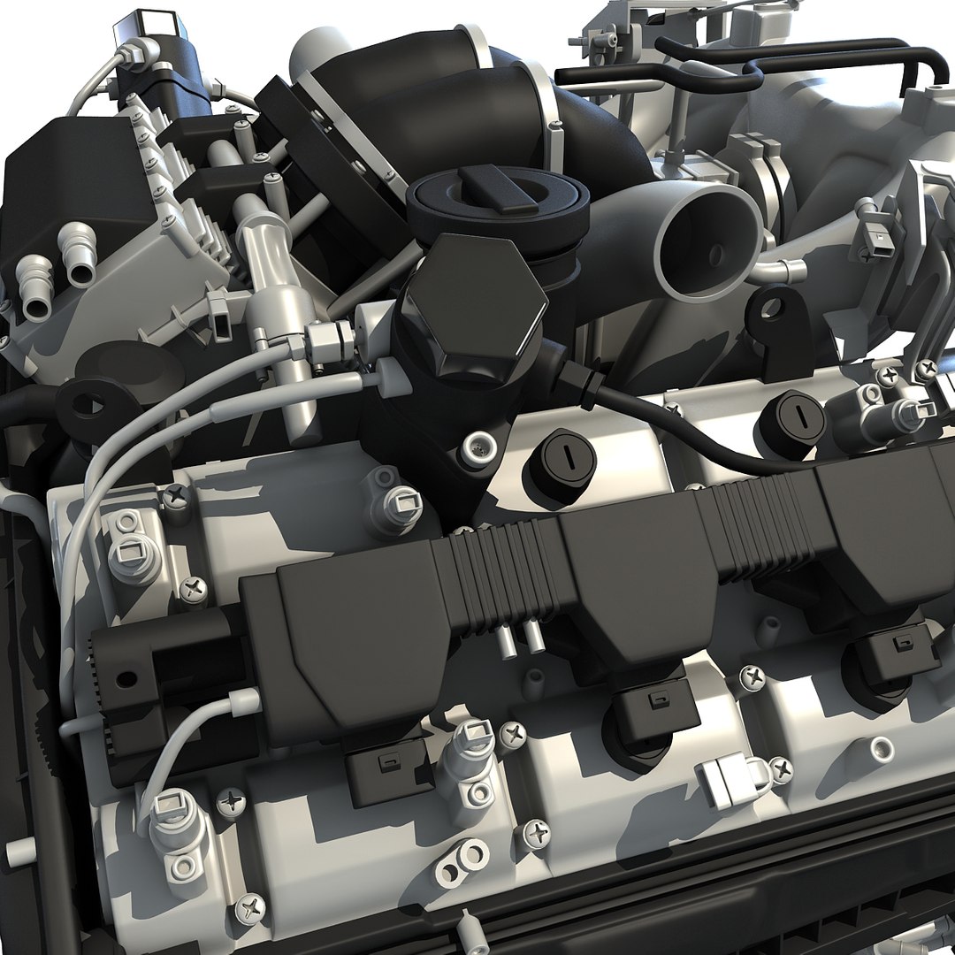 3d Model Audi S8 Tfsi V8 Engine