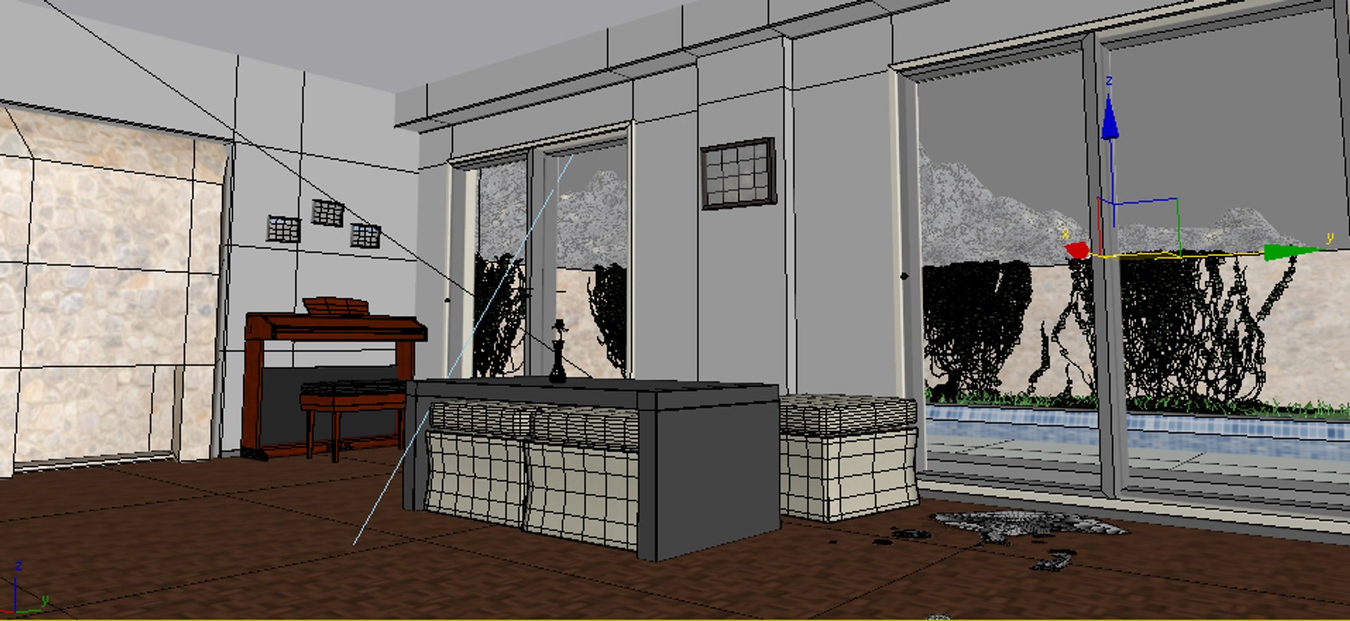 Free Scene Render Setup 3d Model