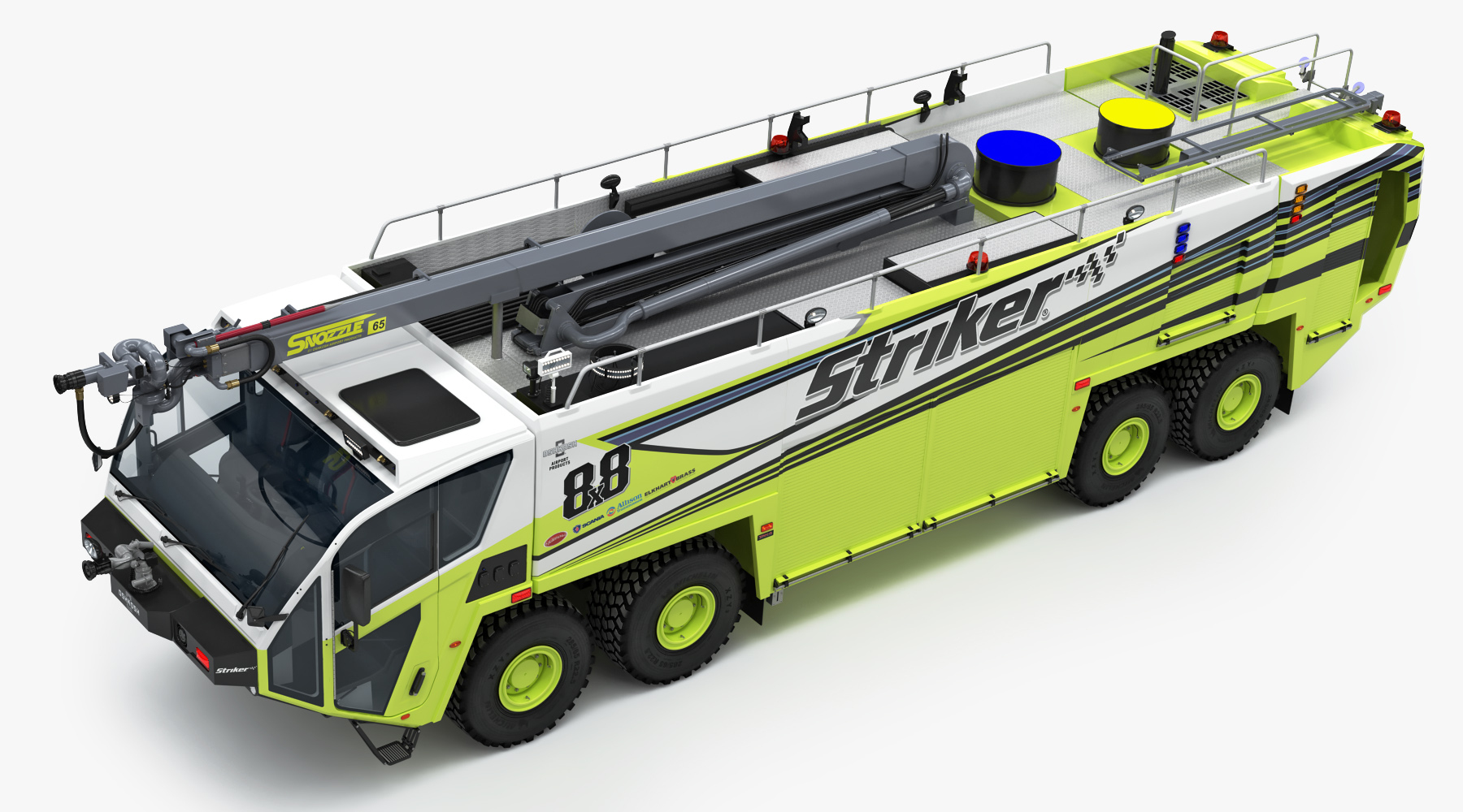OshKosh 스트라이커 8x8 공항 Firetruck 3D 모델 - TurboSquid 1363234