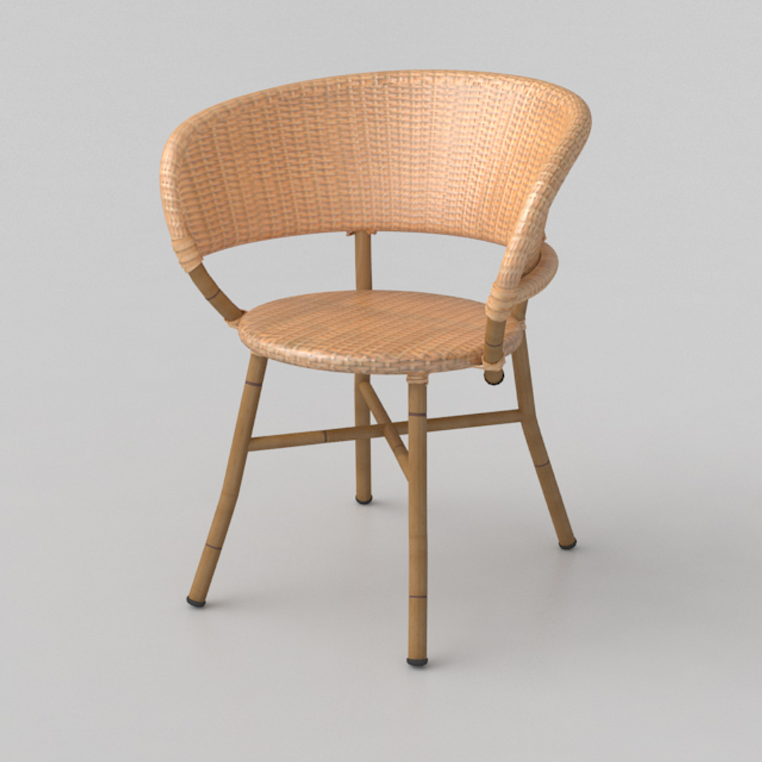 outdoor chair wicker 3d model