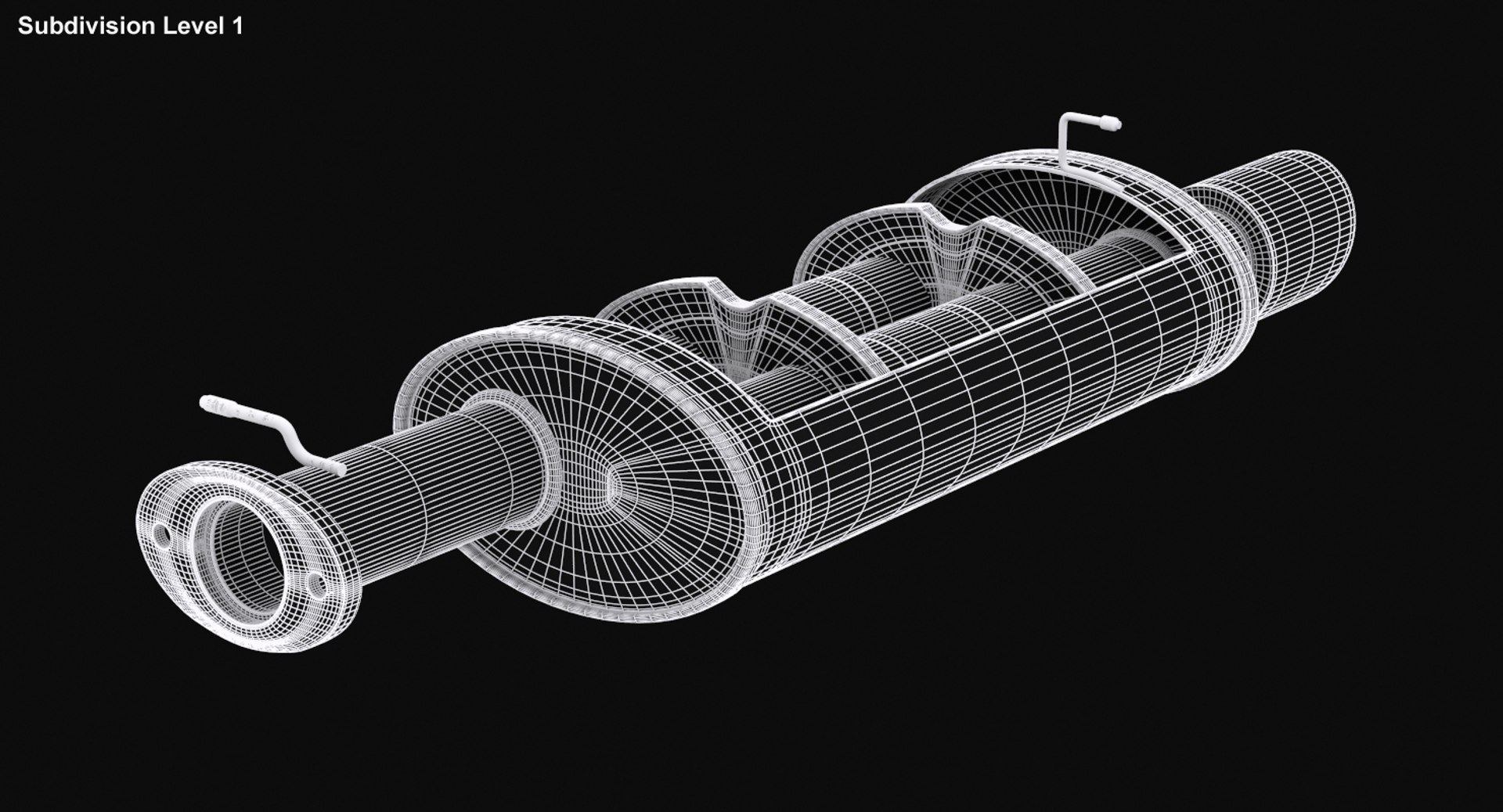Muffler Cross-section 3D Model - TurboSquid 1199754