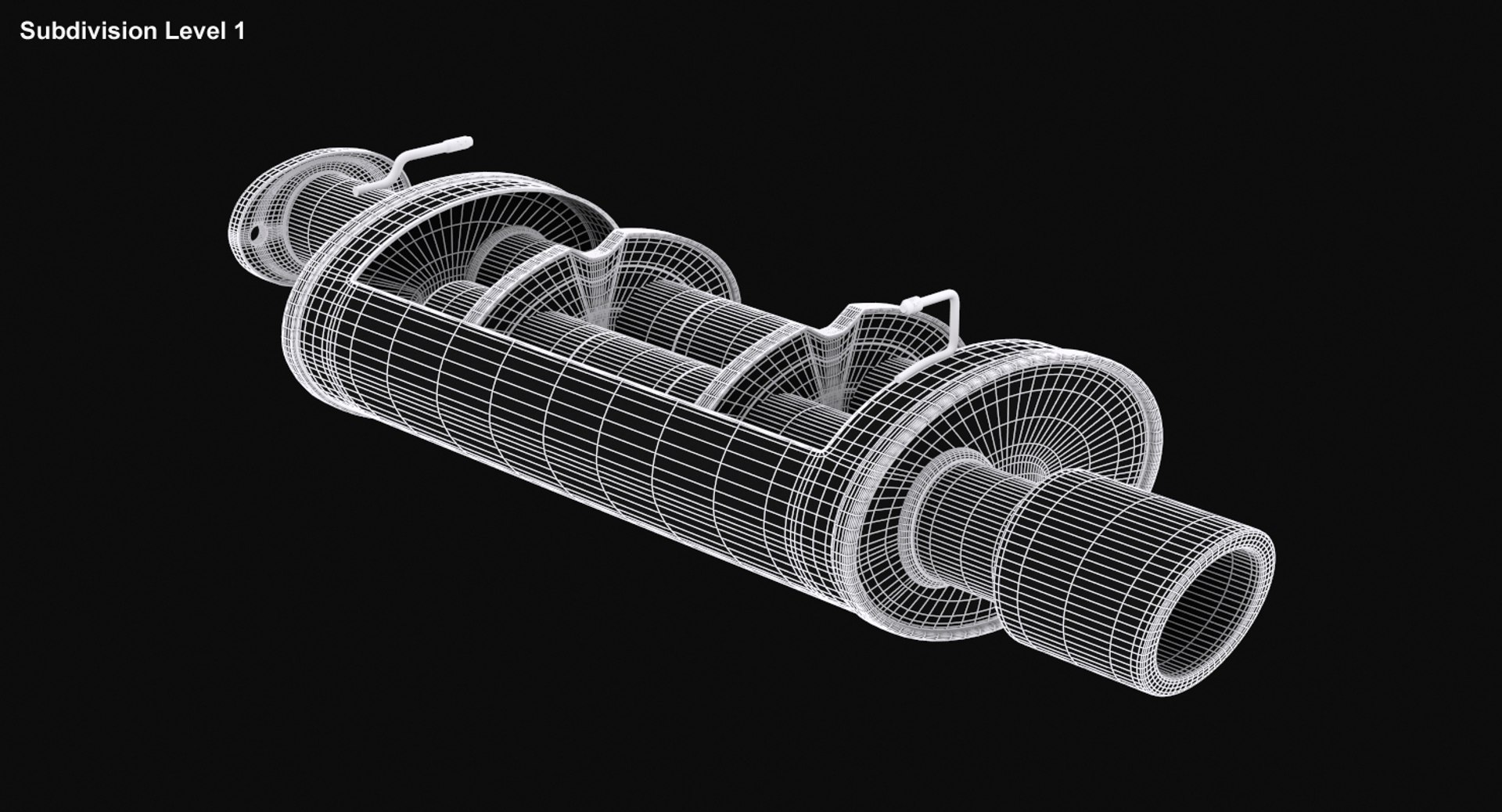 Muffler Cross-section 3D Model - TurboSquid 1199754