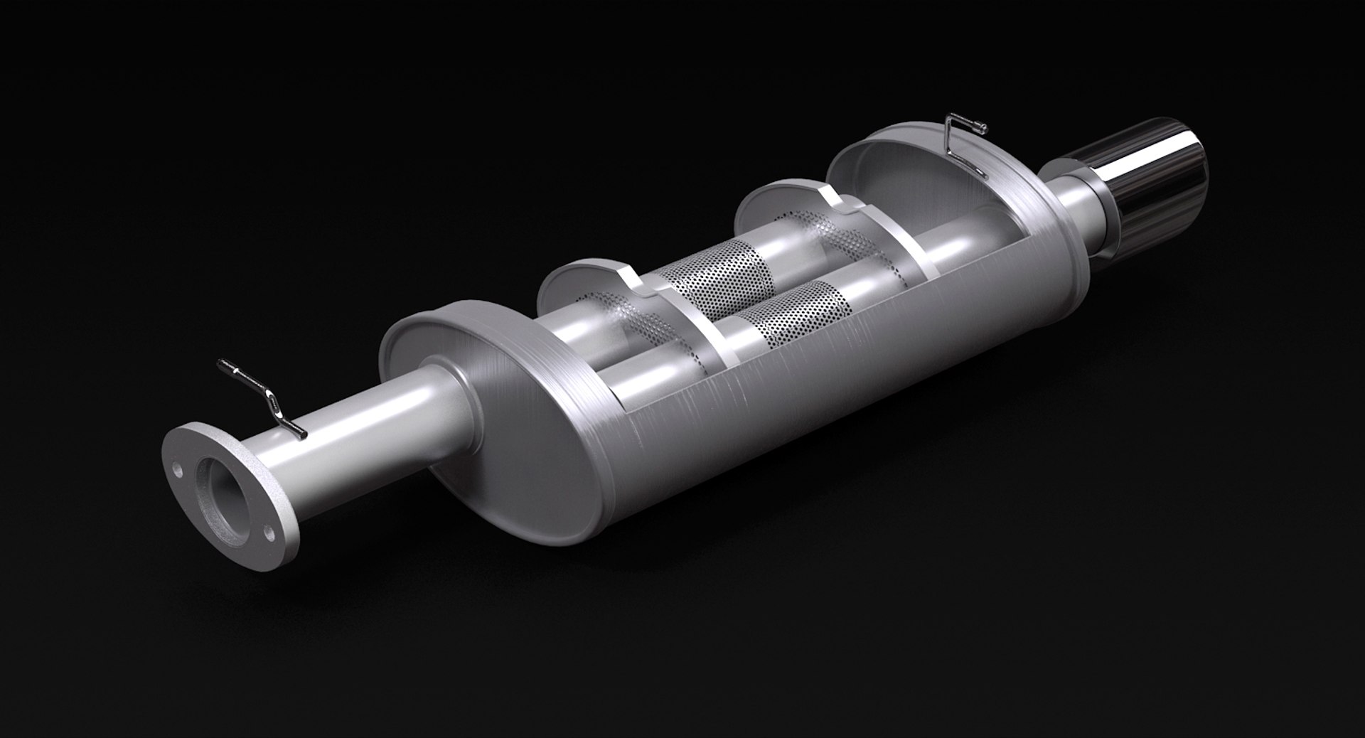 Muffler Cross-section 3D Model - TurboSquid 1199754