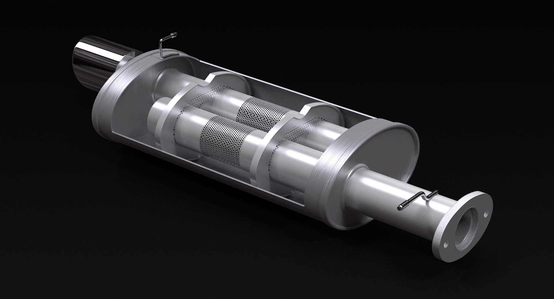 Muffler Cross-section 3D Model - TurboSquid 1199754