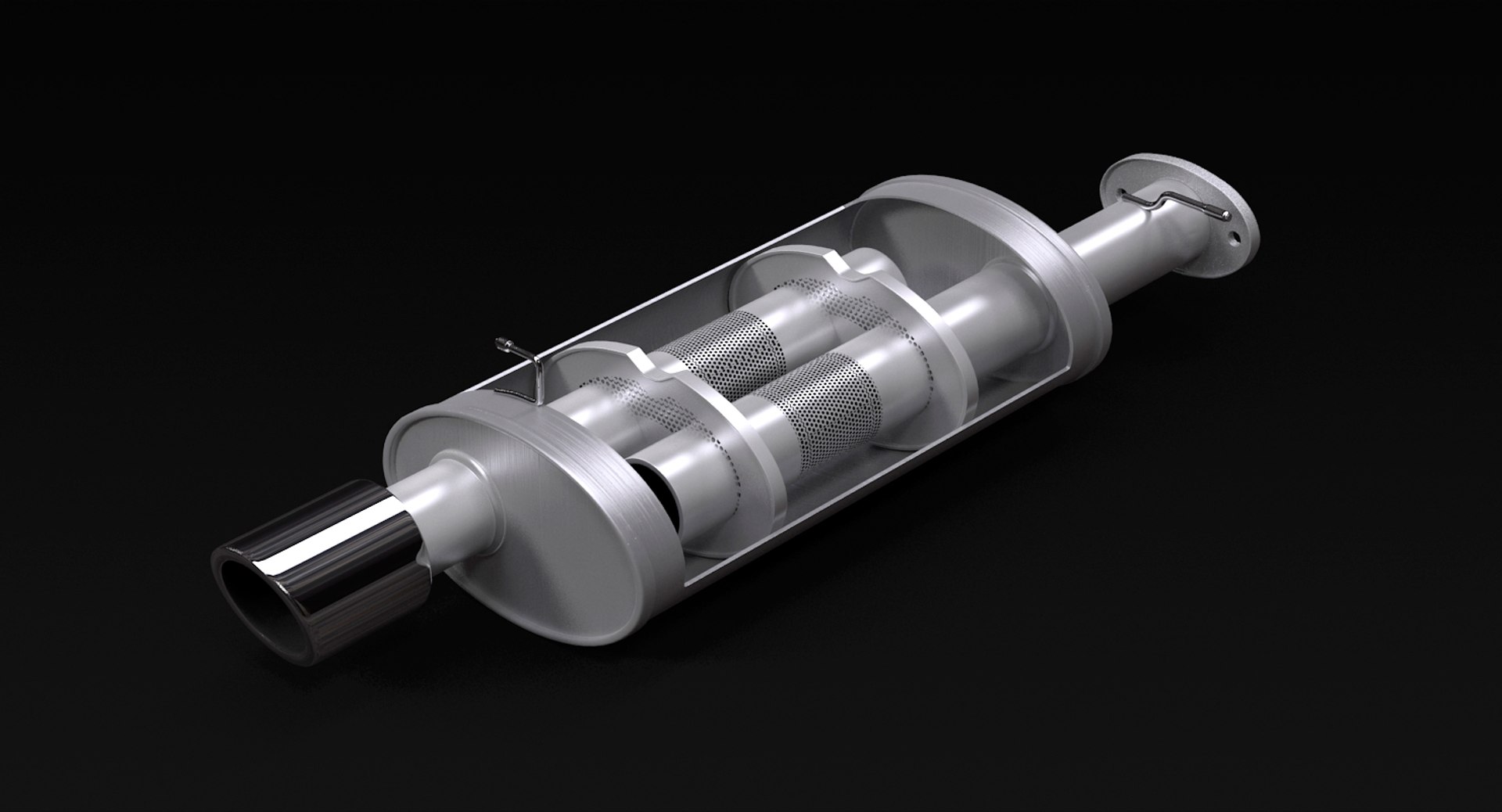 Muffler Cross-section 3D Model - TurboSquid 1199754