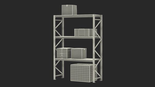 modelo 3d Estantería de almacenamiento de almacén - TurboSquid 2389320