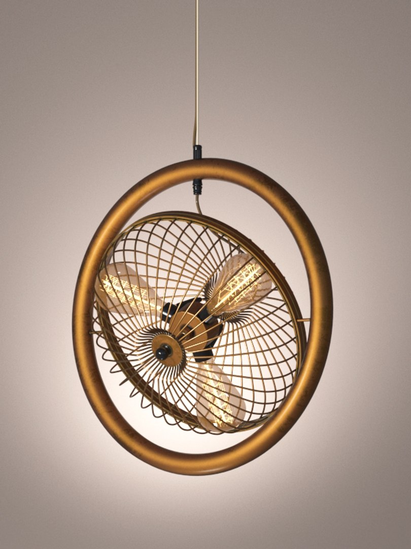 Ceiling Light Loft Fan 3D Model - TurboSquid 1362782