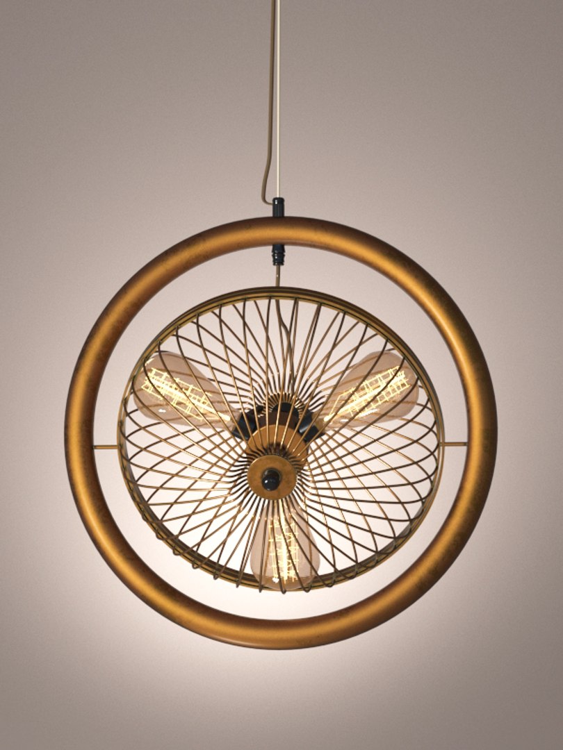 Ceiling Light Loft Fan 3D Model - TurboSquid 1362782