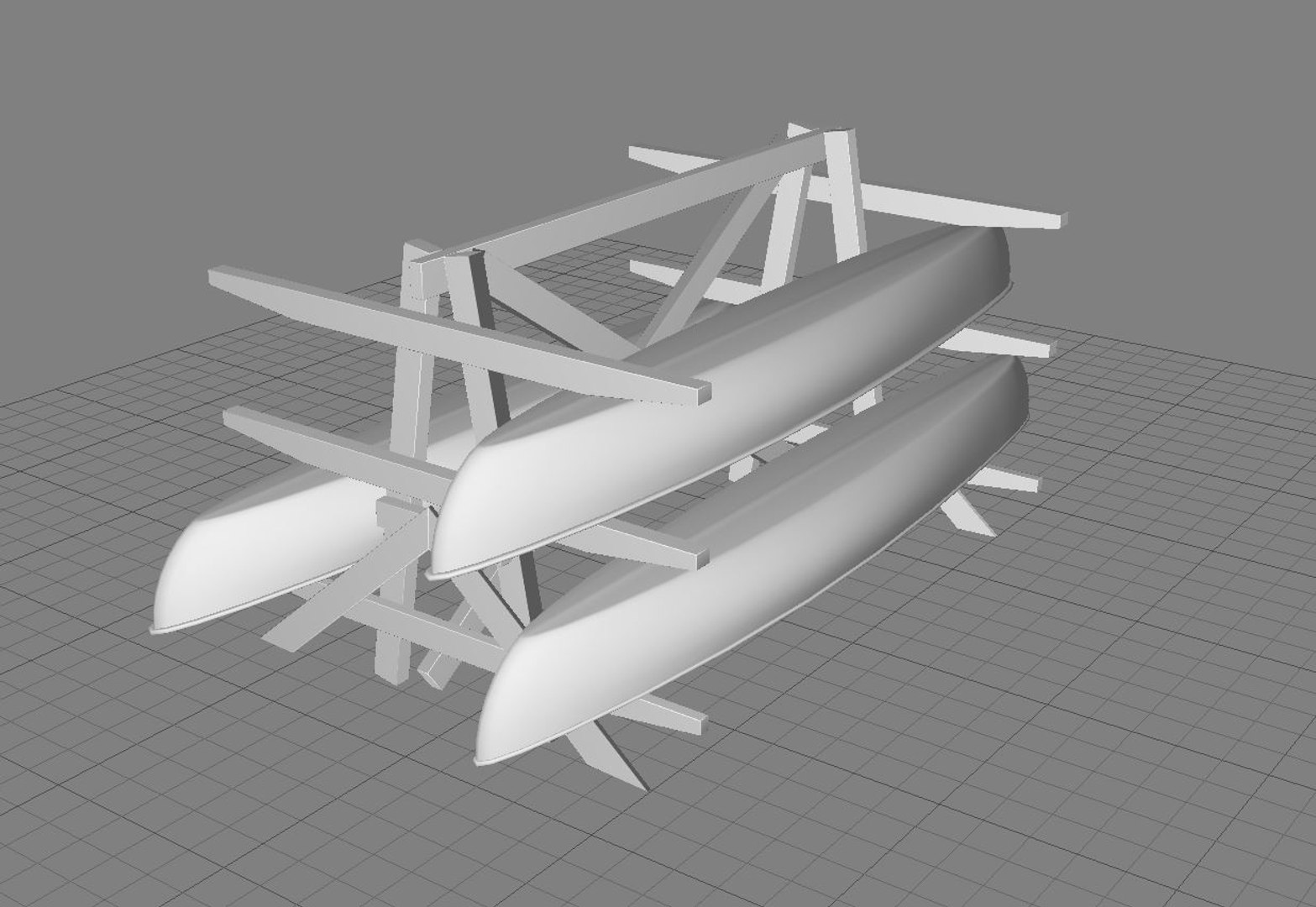 3D Canoe Storage Rack Model - TurboSquid 1654754