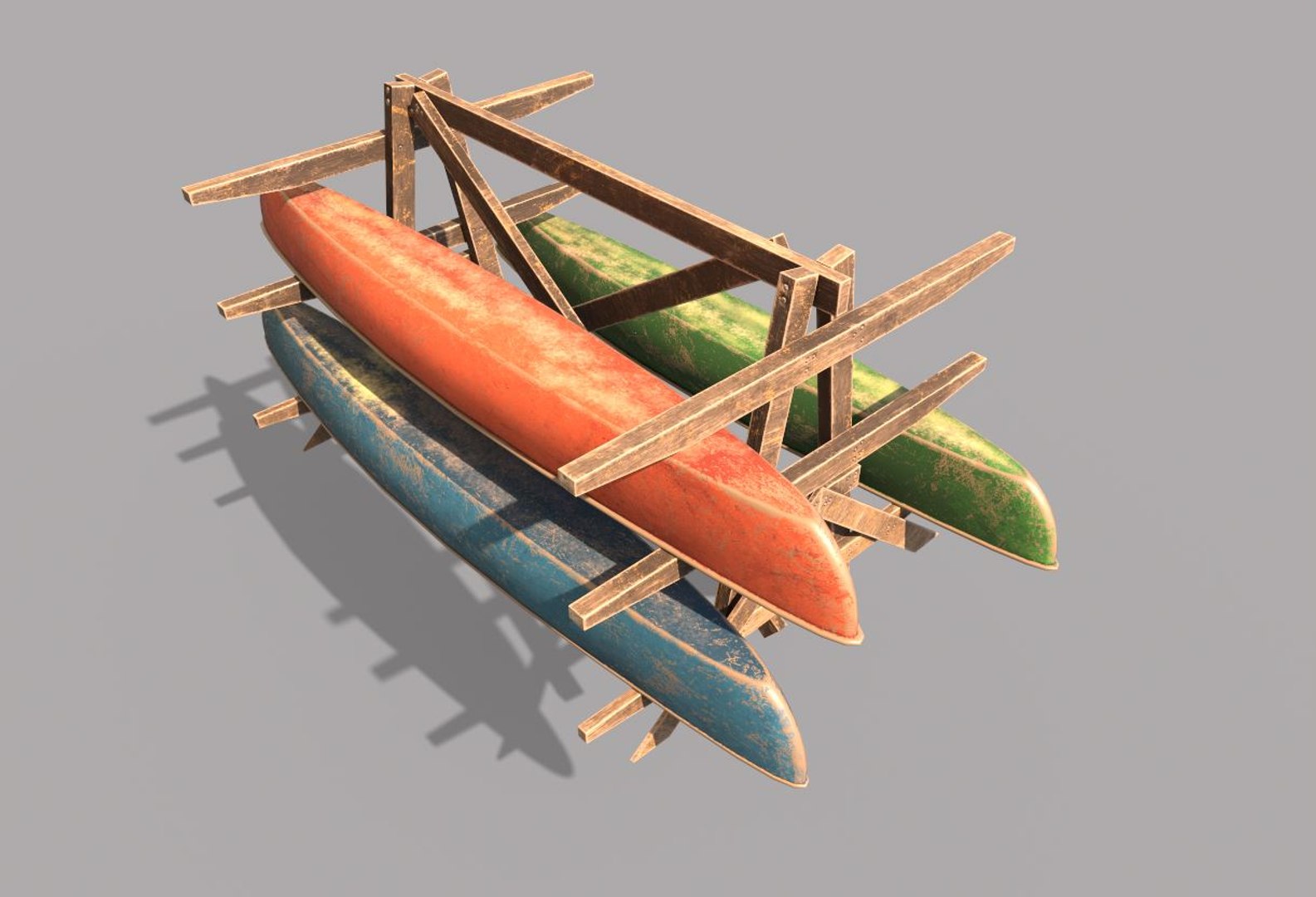 3D Canoe Storage Rack Model - TurboSquid 1654754