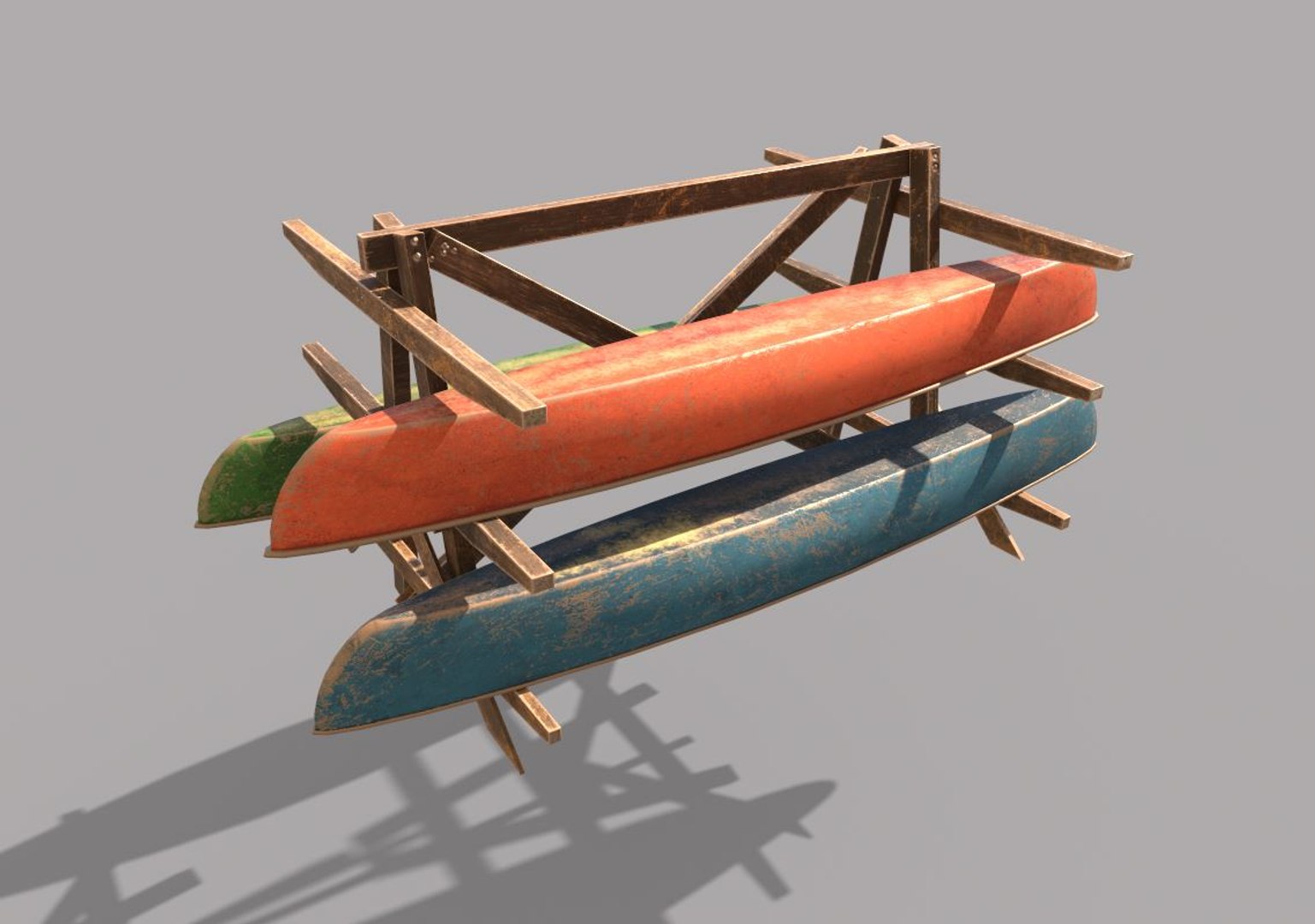 3D Canoe Storage Rack Model - TurboSquid 1654754