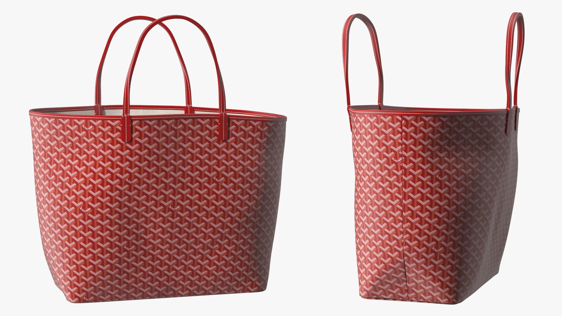 3D Model Goyard Classic Tote Bag Red - TurboSquid 2368863
