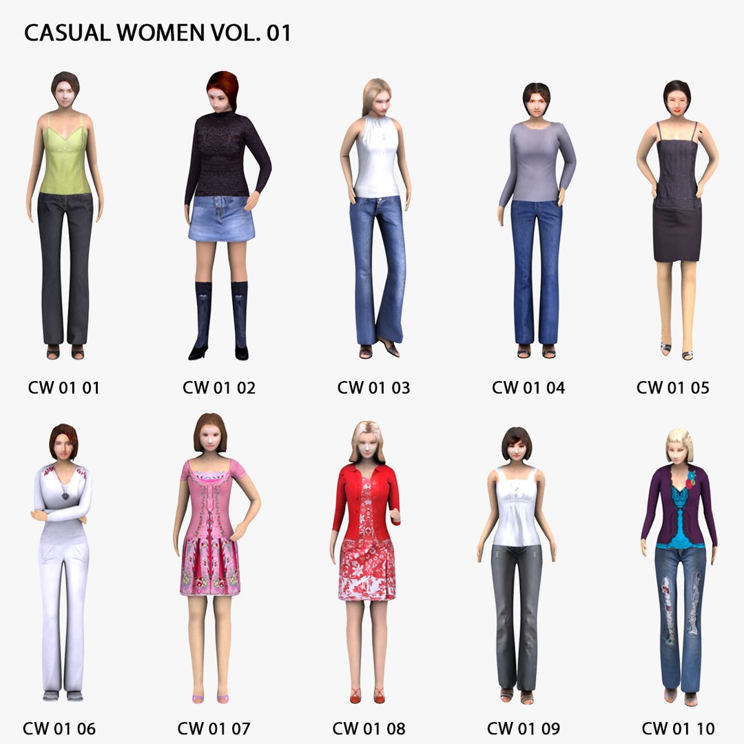 3ds Max People Casual Women