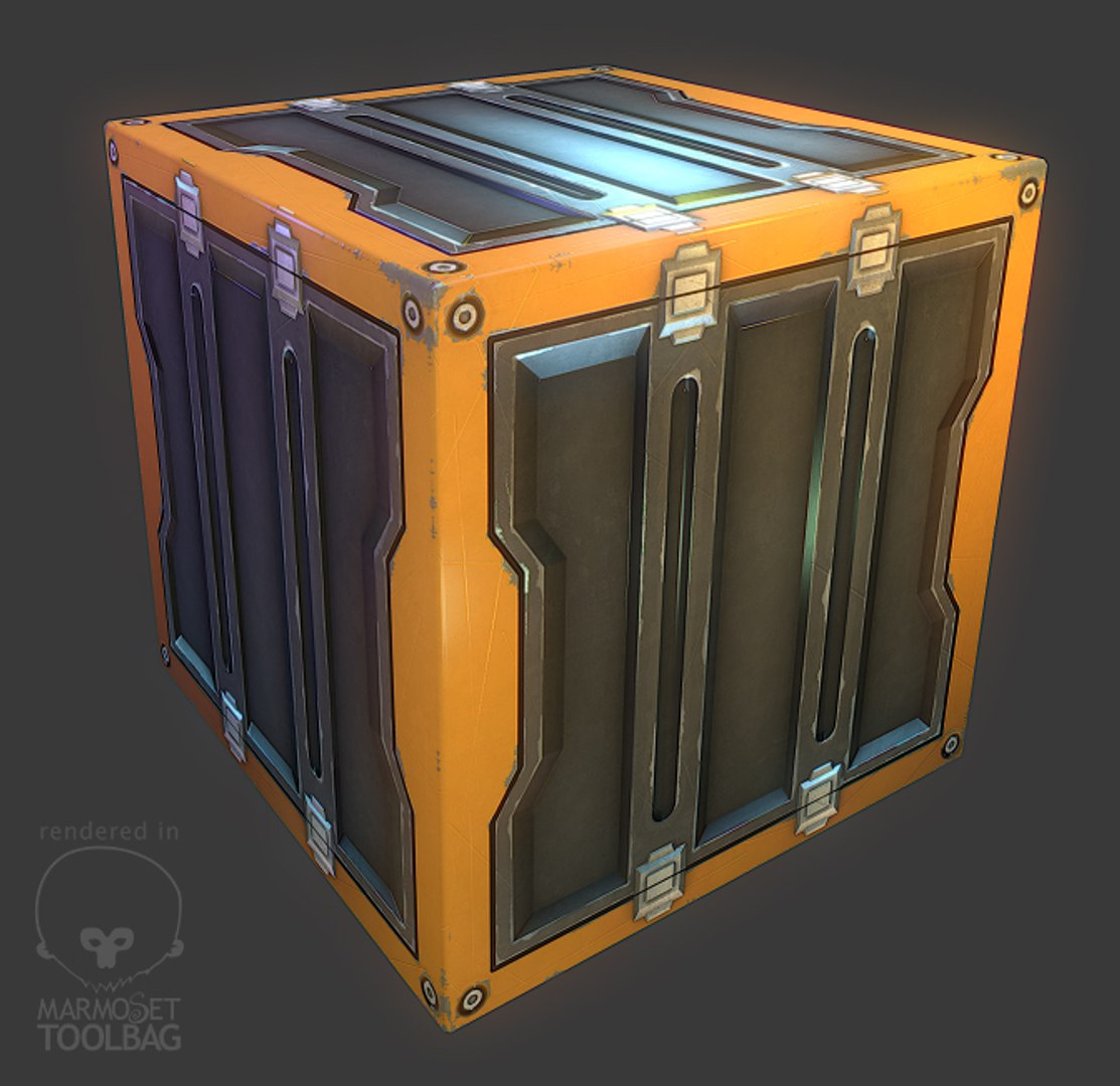 3d Metal Crate
