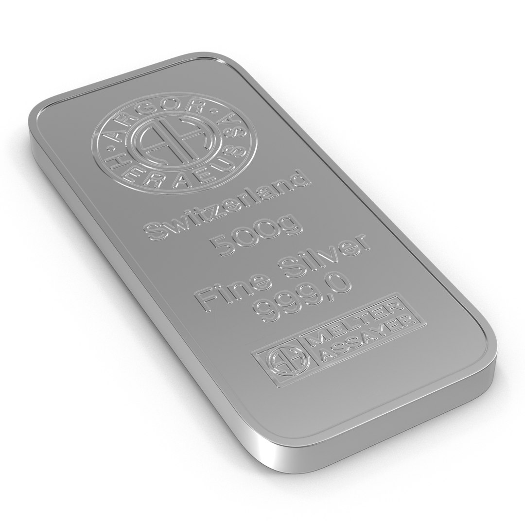 3d silver bar 500g