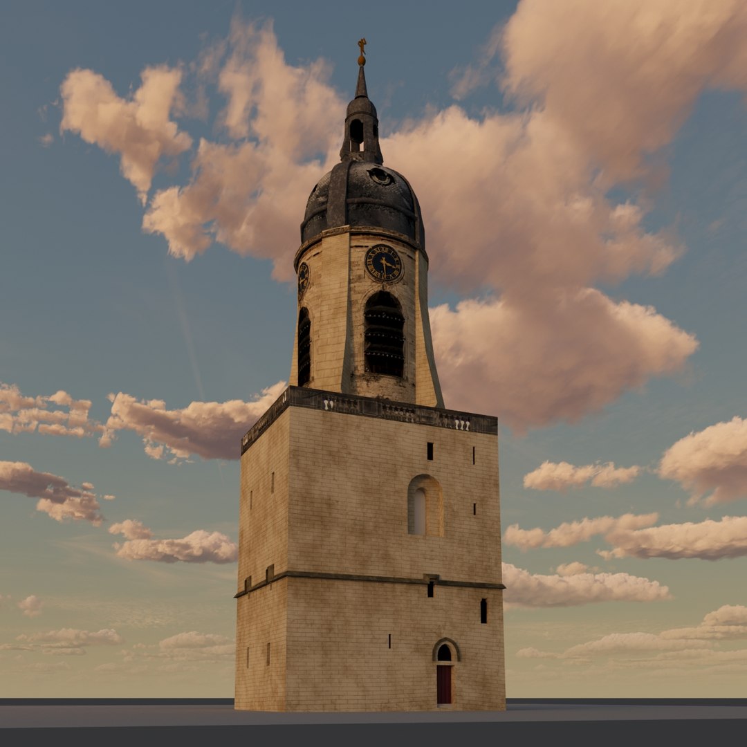 3D Model Amiens Bell Tower - TurboSquid 2304958