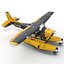 Cessna 172 Black Seaplane 3d Max