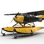 Cessna 172 Black Seaplane 3d Max