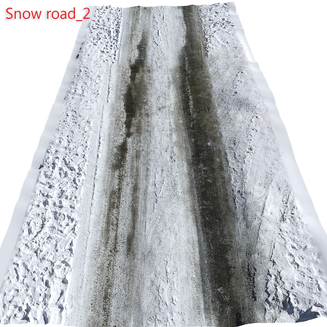 3D Realistic Snow Road - TurboSquid 1381737