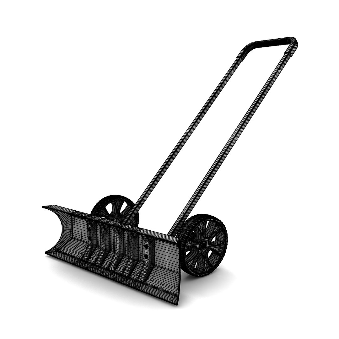 3D Wheeled Snow Shovel Model - TurboSquid 1253168
