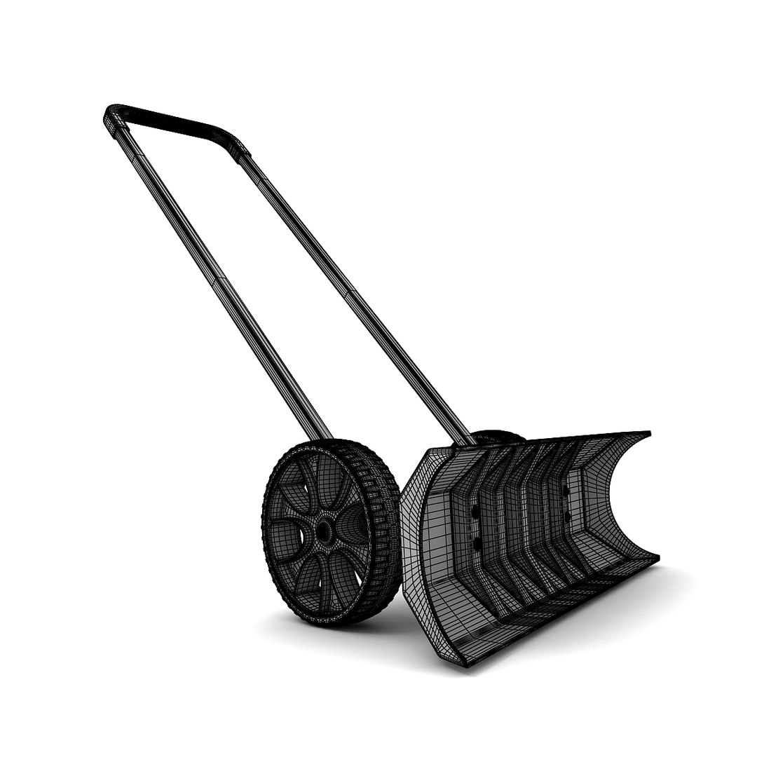 3D Wheeled Snow Shovel Model - TurboSquid 1253168
