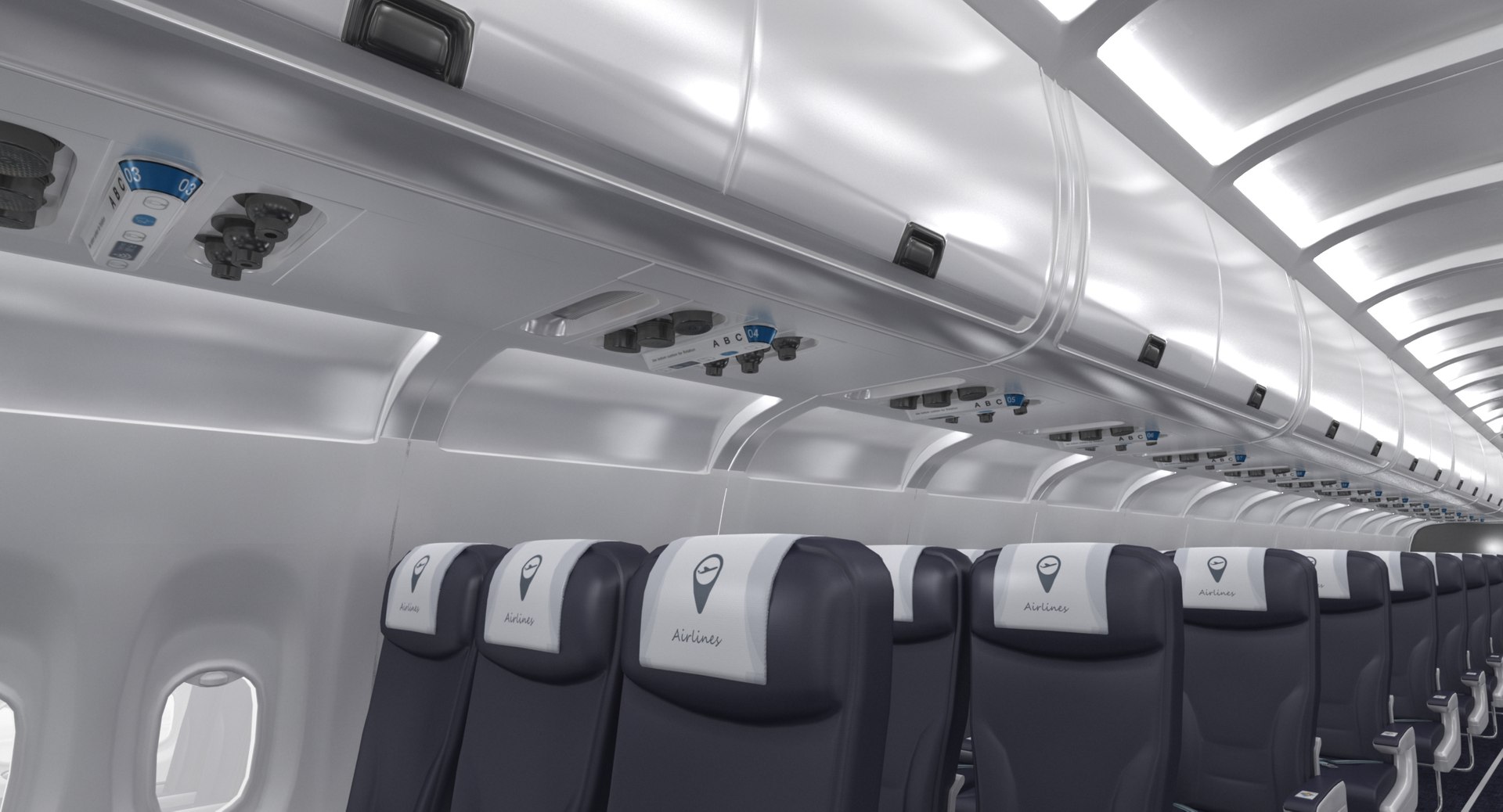 Airplane Interior 3D - TurboSquid 1345655