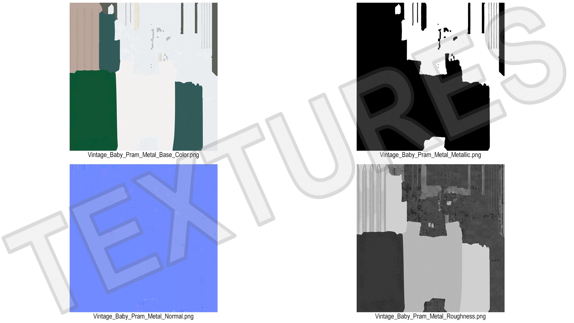 3D Model Bilt Rite Vintage Baby Pram - TurboSquid 2333998